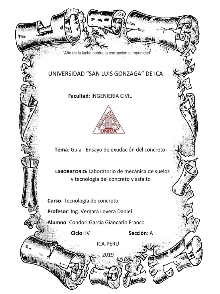 Ensayo de Exudacion | PDF | Material compuesto | Hormigón