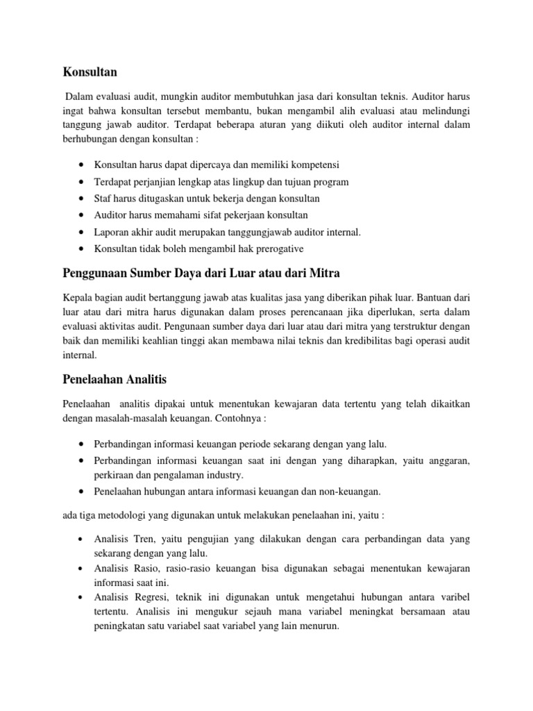 Ringkasan Bab 7 Audit Internal | PDF | Pengelolaan Keuangan & Uang