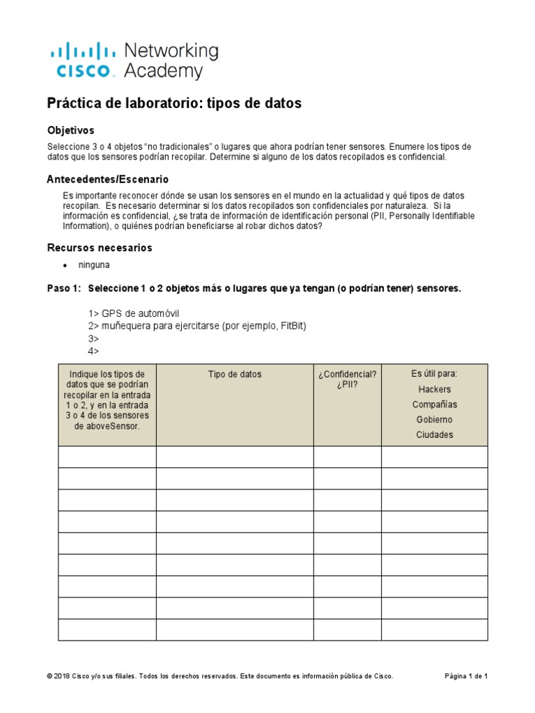 5.1.1.2 Lab - Types of Data | PDF