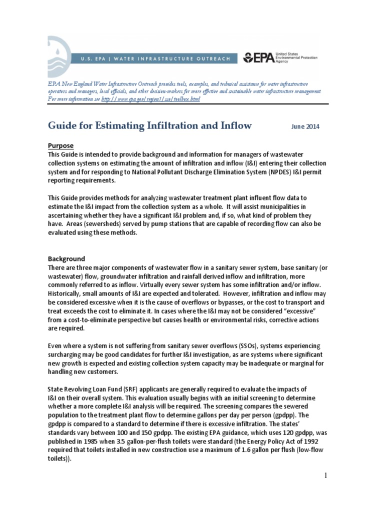 Guide For Estimating Infiltration in Flow | PDF | Sanitary Sewer ...