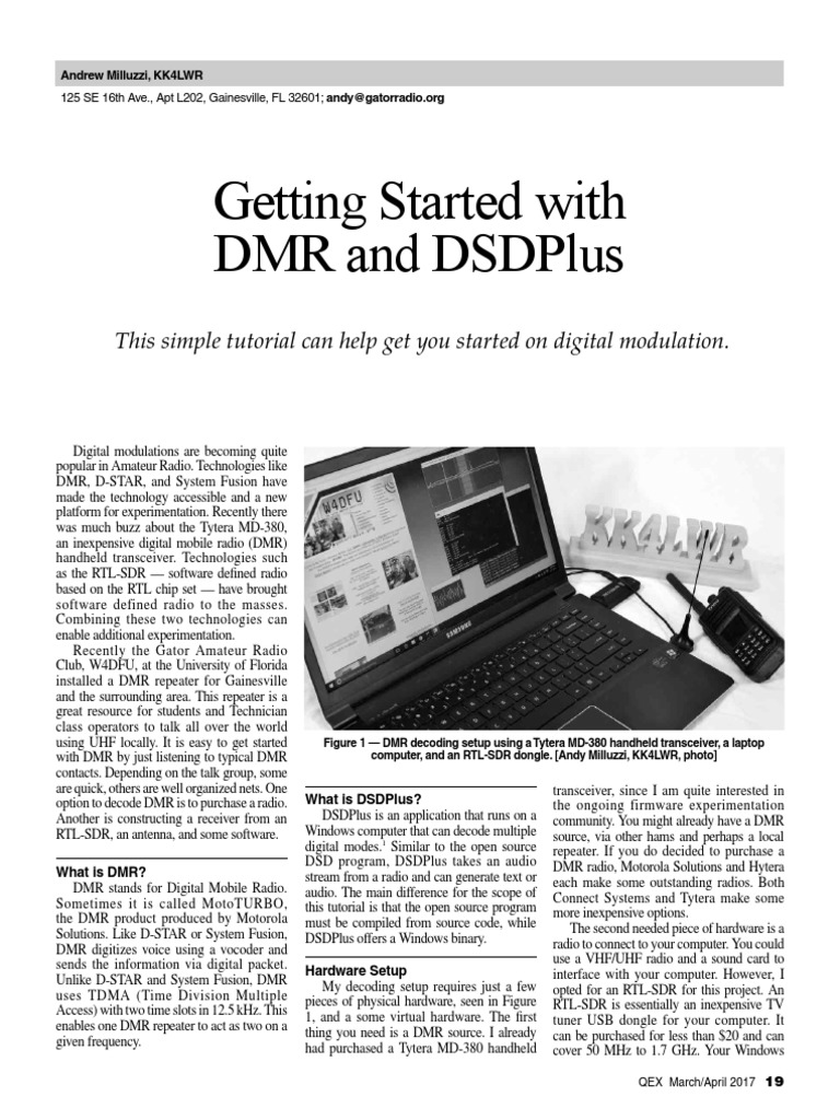 Getting Started With DMR and DSDPlus | PDF | Digital Technology | Electronic Engineering