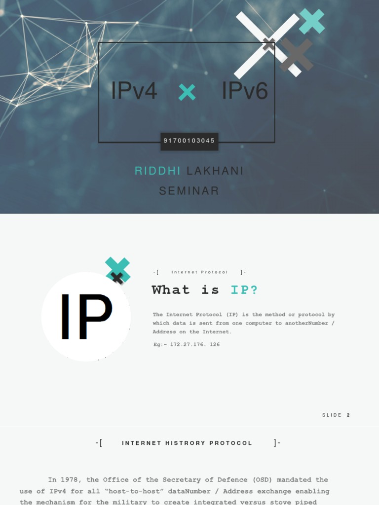Presentation On IP Types | PDF | I Pv6 | Ip Address