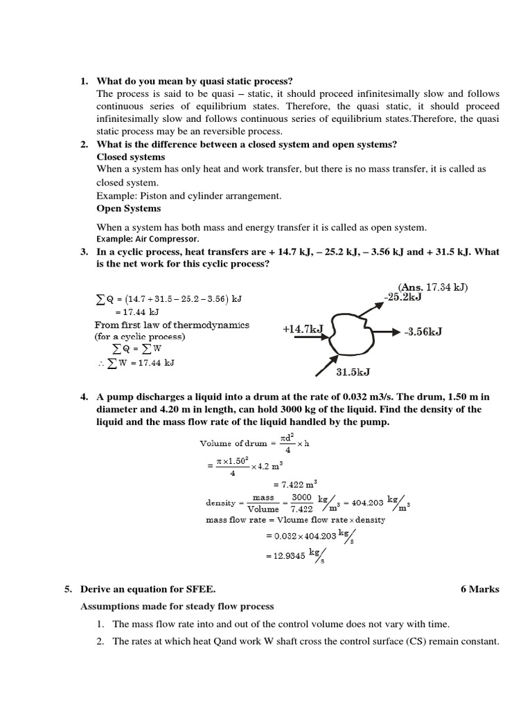 Thermodynamics Question and Answer | PDF | Heat | Temperature