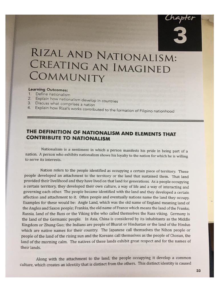 Rizal & Nationalism - Creating An Imagined Community | PDF
