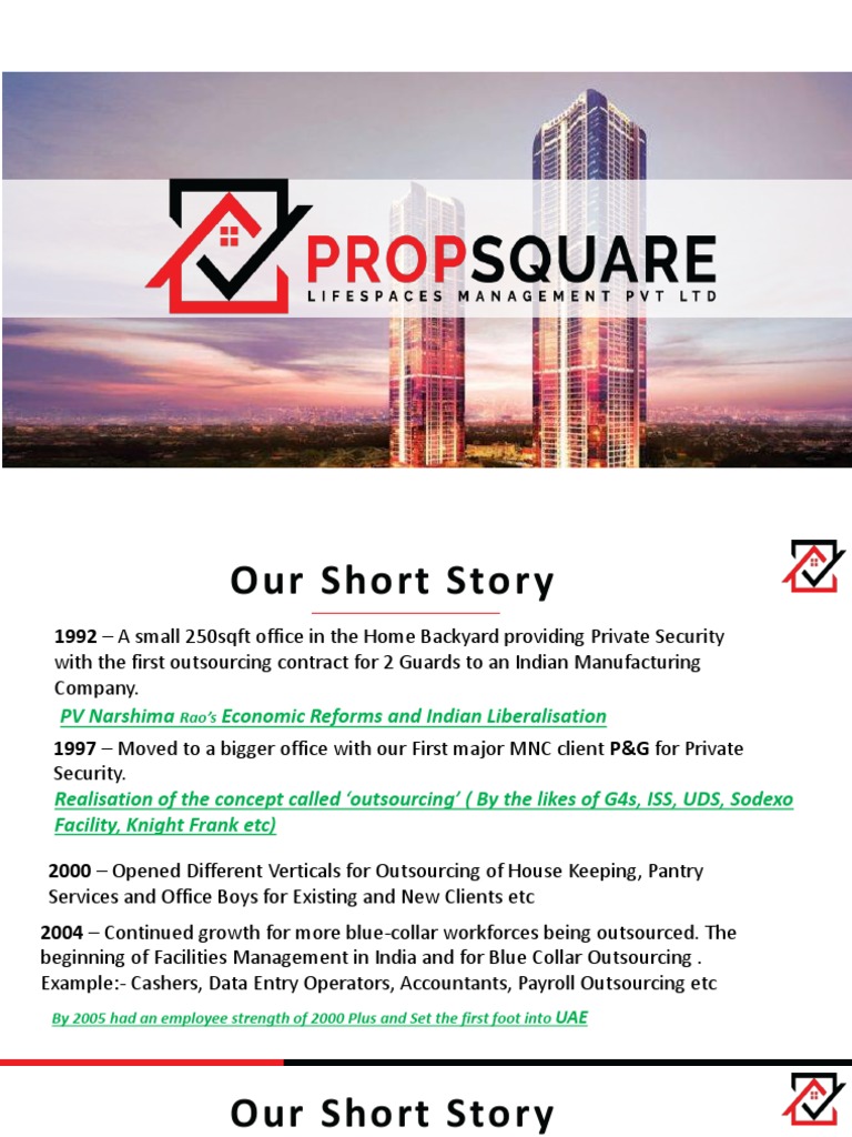 PropSquare Presentation | PDF | Property Management | Outsourcing