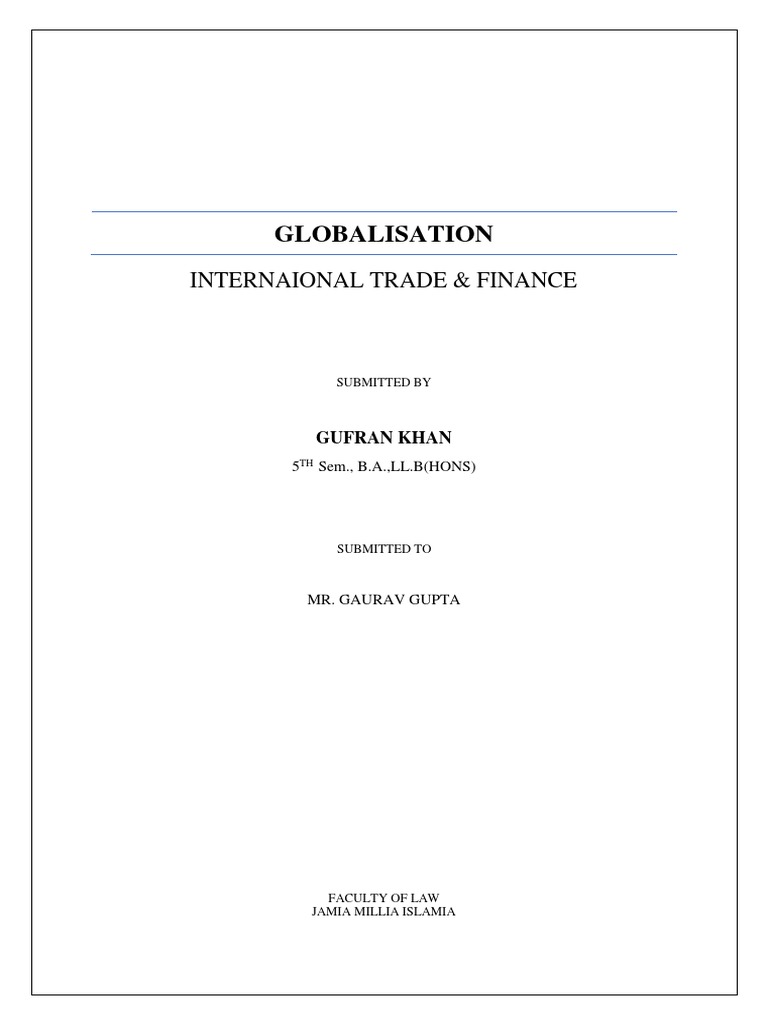 Gufran It & F | PDF | Globalization | Structural Adjustment
