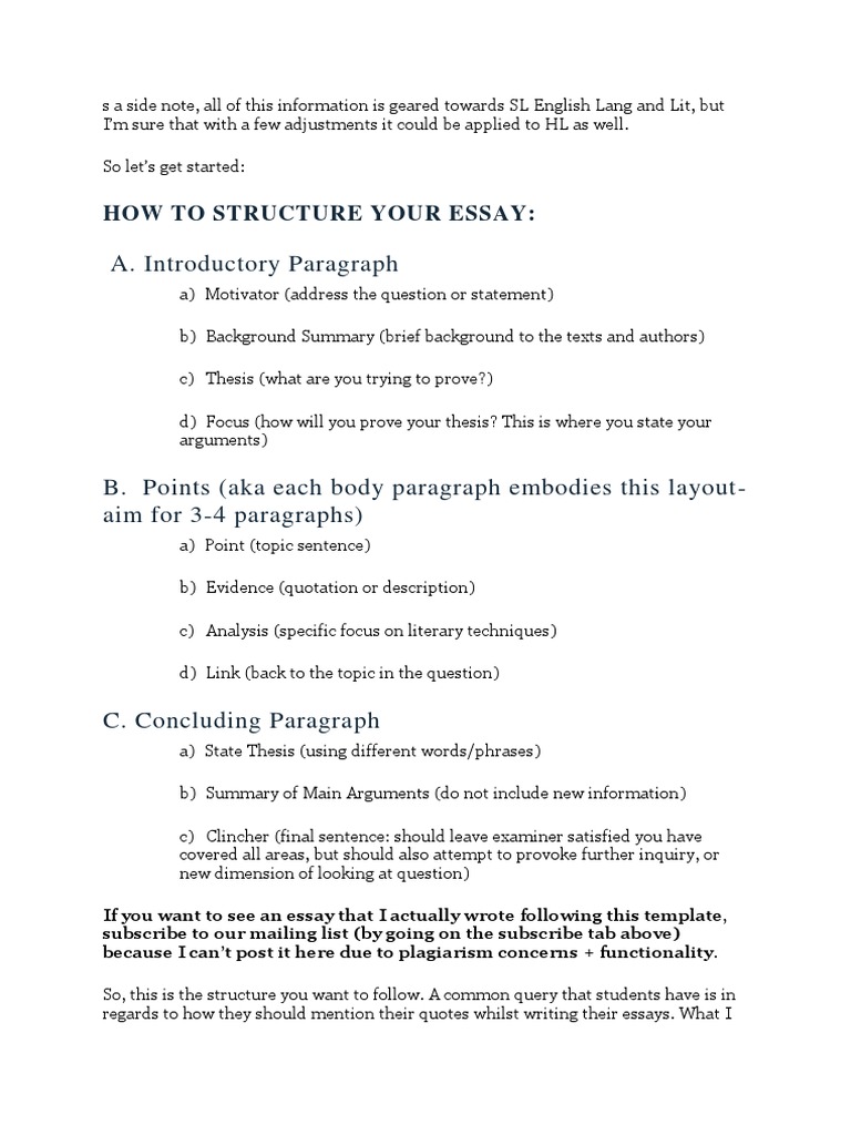 A. Introductory Paragraph: How To Structure Your Essay | Download Free ...