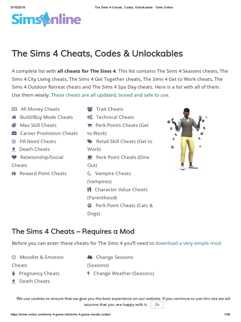Sims 4 Cheat | PDF | Cheating In Video Games | Retail