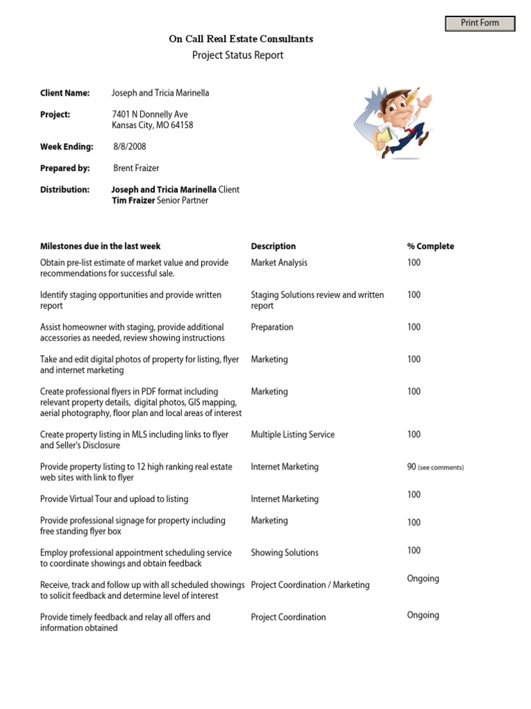 Real Estate Project Status Report | PDF | Digital Marketing | Internet