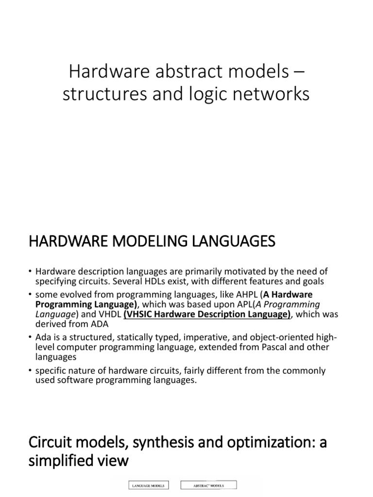 Unit 2 CAD For VLSI Design | Download Free PDF | Hardware Description Language | Parsing