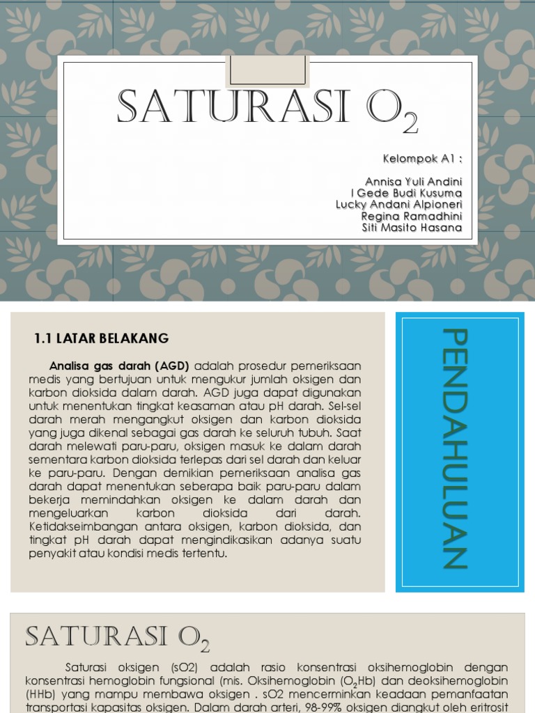 Saturasi Oksigen | PDF