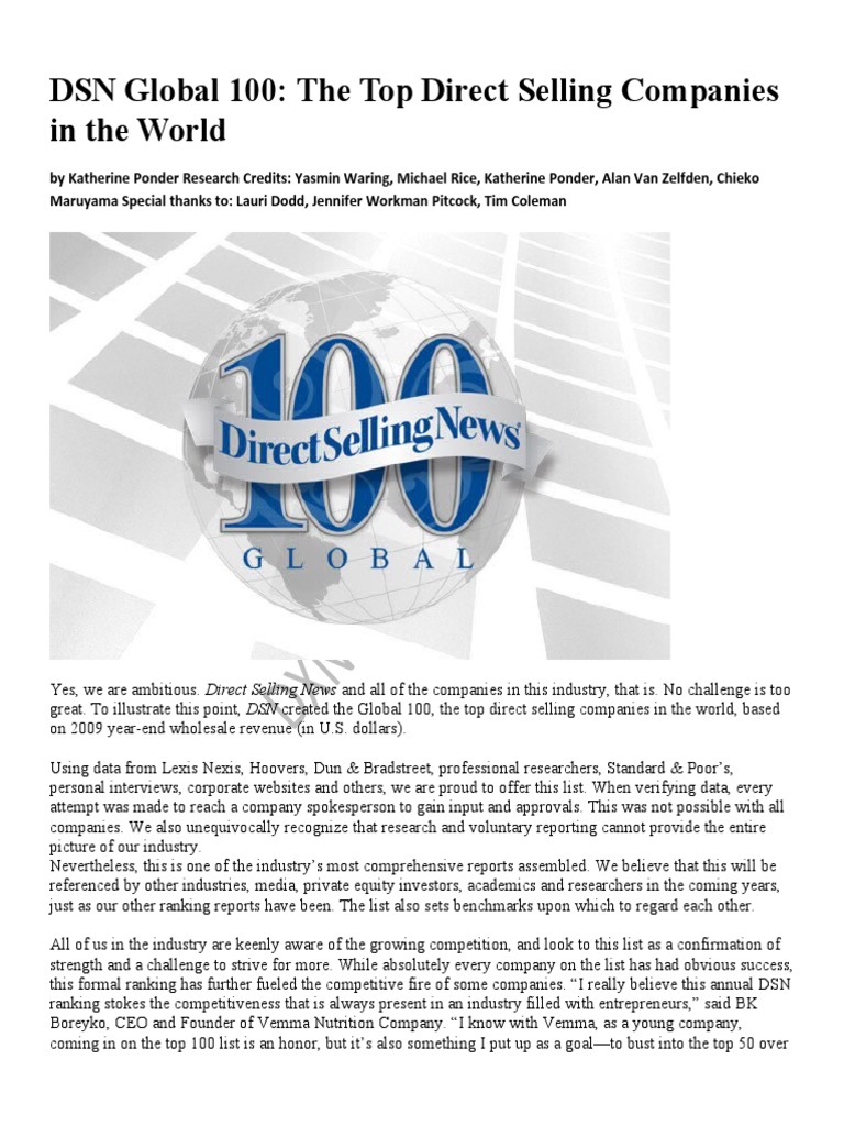 DXN Ranked Top 40 Worldwide | PDF | Cosmetics | Business