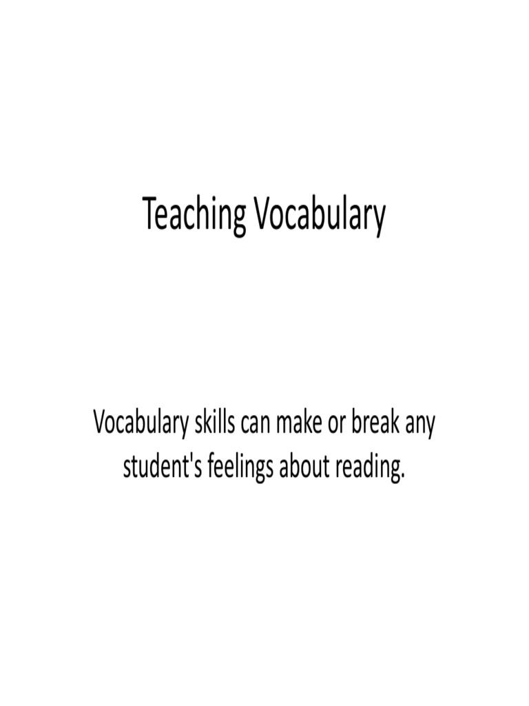 Vocabulary Strategies | PDF | Vocabulary | Concept