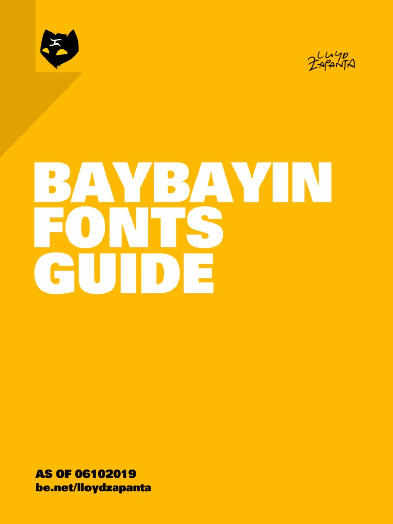 Lloyd Zapanta - Baybayin Fonts Guide PDF | PDF