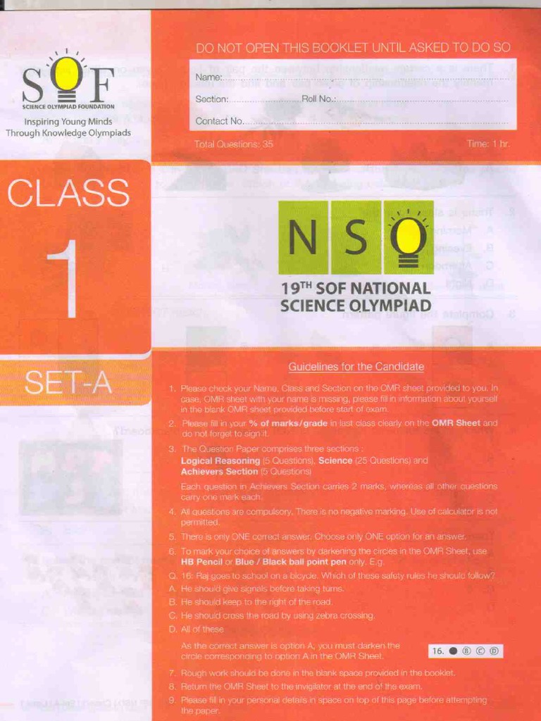 1.nso Class 1 PDF | PDF