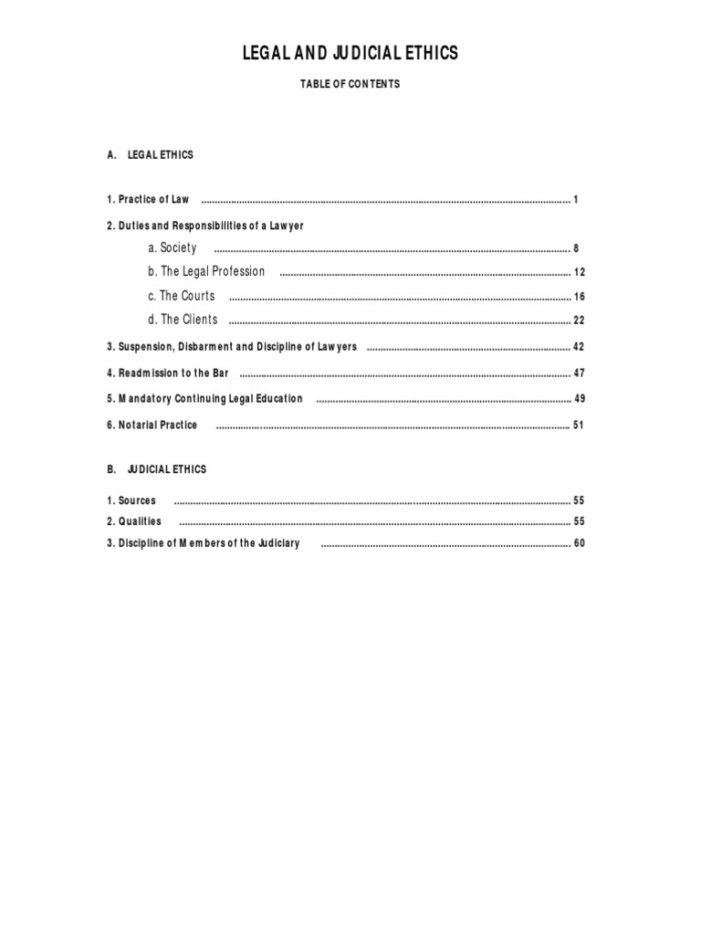 Legal and Judicial Ethics | PDF | Practice Of Law | Lawyer