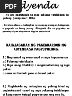 Halimbawa NG Adyenda | PDF