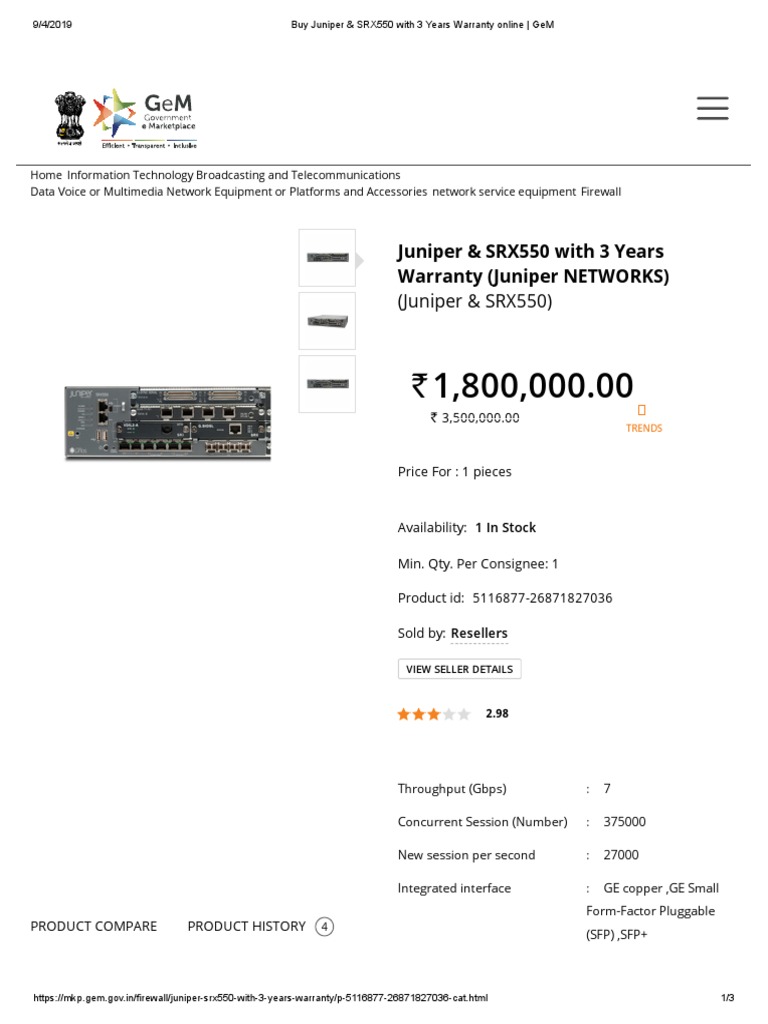 Juniper SRX 550 | PDF | Juniper Networks | Computer Networking