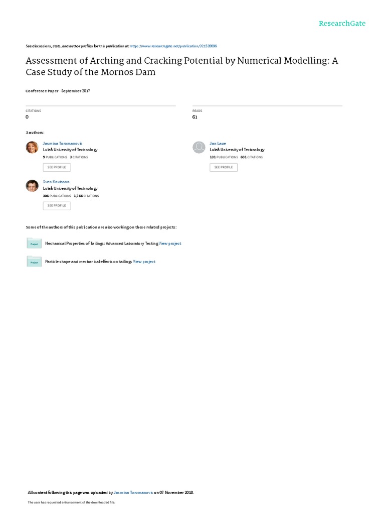 2017 ICOLD Benchmark | PDF | Dam | Reservoir