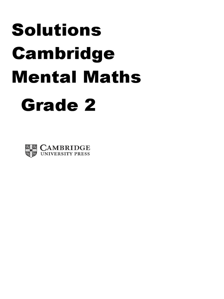 Mental Maths Grade 2 Workbook Solutions | PDF | Numbers | Teaching ...