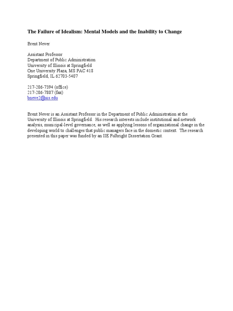 Never Failure of Idealism 25 October 2006 | PDF | Reality | Rationality