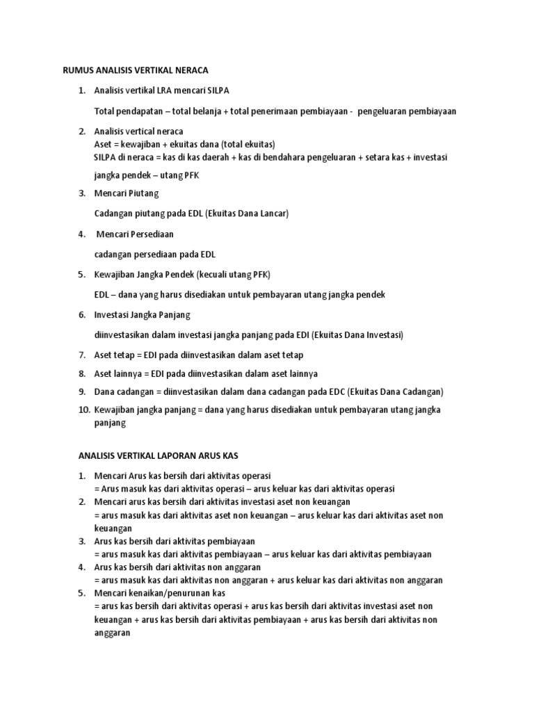 Rumus Analisis Vertikal Audit | PDF
