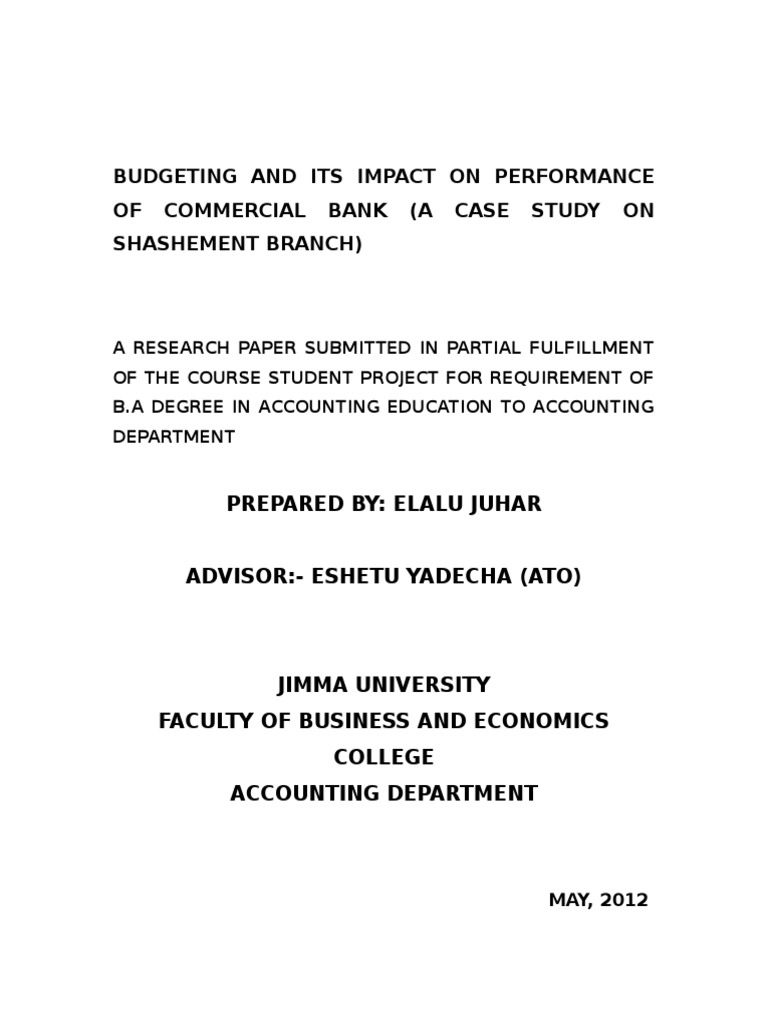 Budgeting in CBE | PDF | Internal Control | Strategic Management