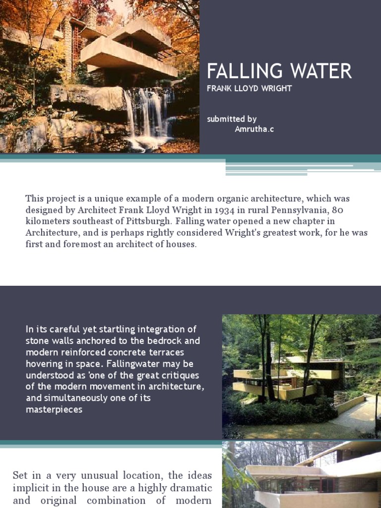 Falling Water: Frank Lloyd Wright | PDF | Buildings And Structures ...