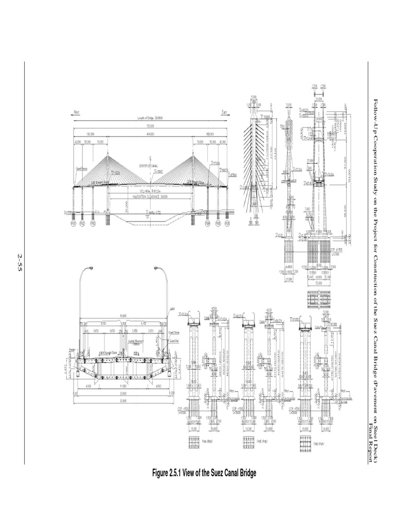 Orthotropic Steel Deck Suez Canal Bridge GAD | PDF