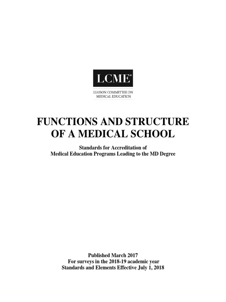 2018 19 Functions and Structure | PDF | Medical School | Medical Education