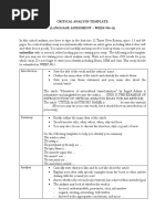 Critical Analysis Template PDF | PDF | Critical Thinking | Essays