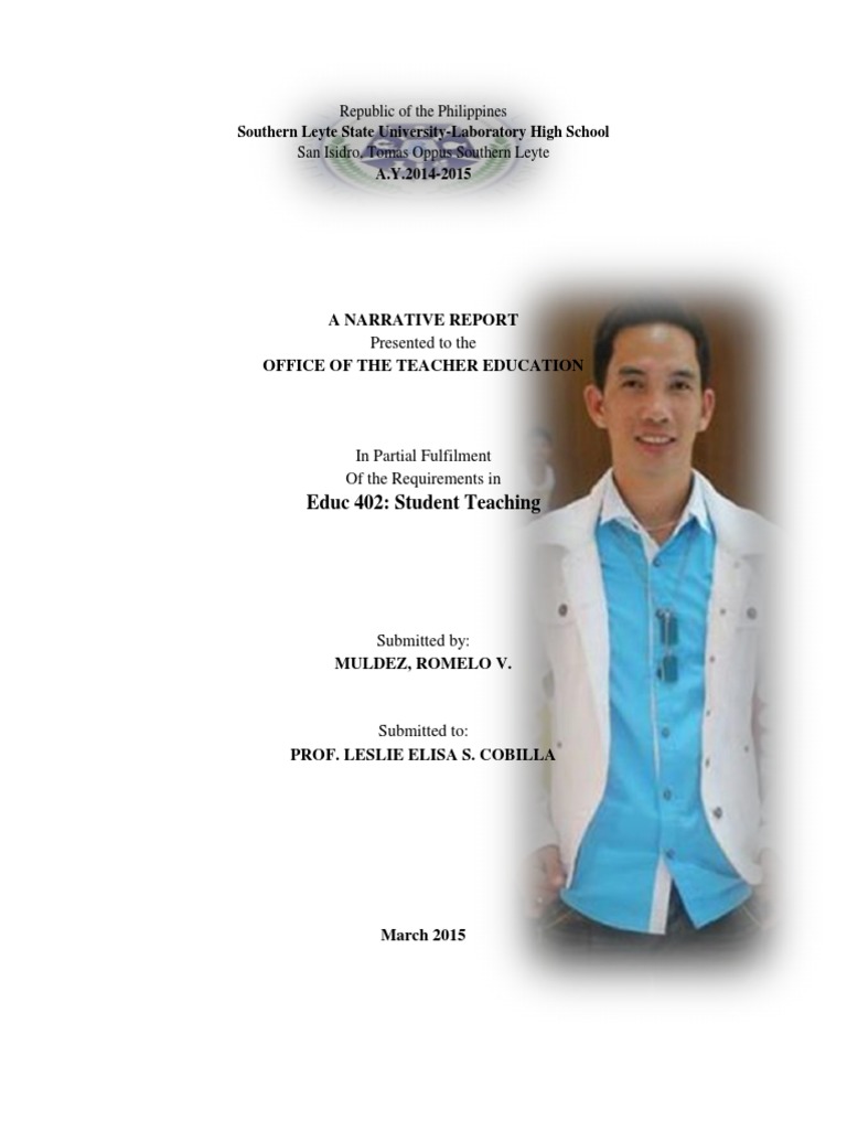 Practice Teaching Narrative Report 2015 | PDF | Mentorship | Teachers