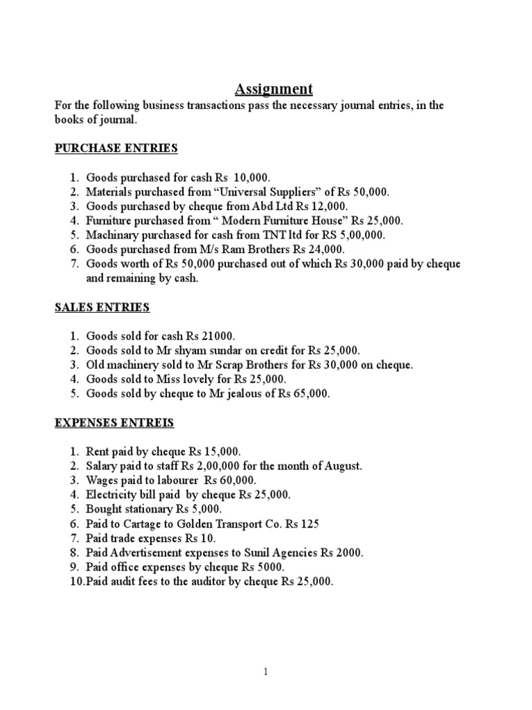 Assignment On Journal | PDF | Discounting | Bad Debt