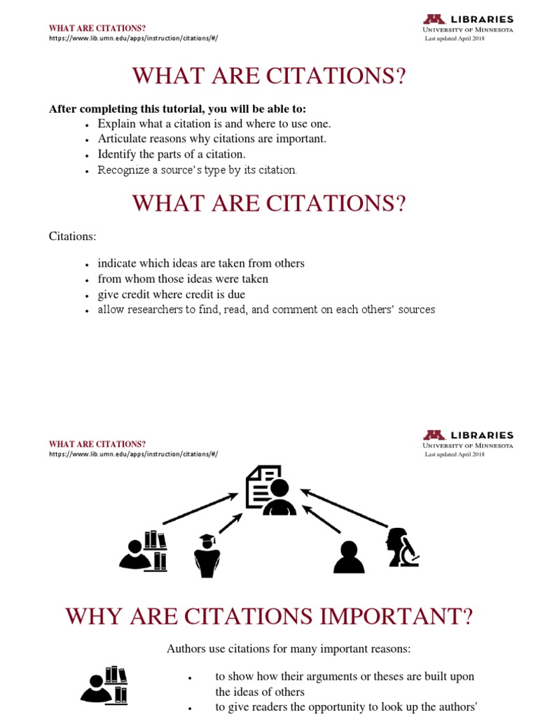 What Are Citations?: After Completing This Tutorial, You Will Be Able ...