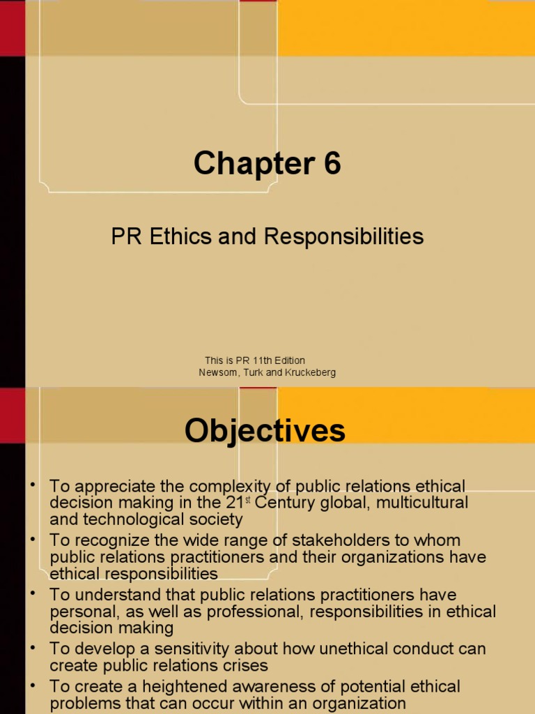 PR Ethics and Responsibilities: This Is PR 11th Edition Newsom, Turk ...