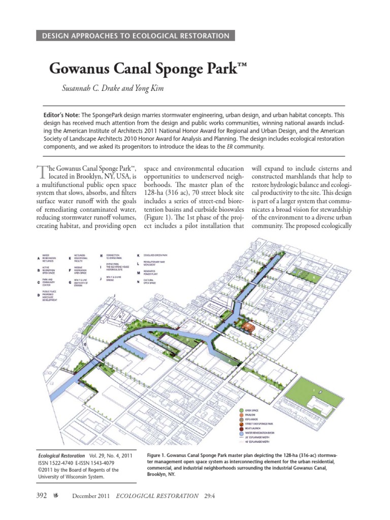 Gowanus Canal Sponge Park™: Susannah C. Drake and Yong Kim | PDF ...