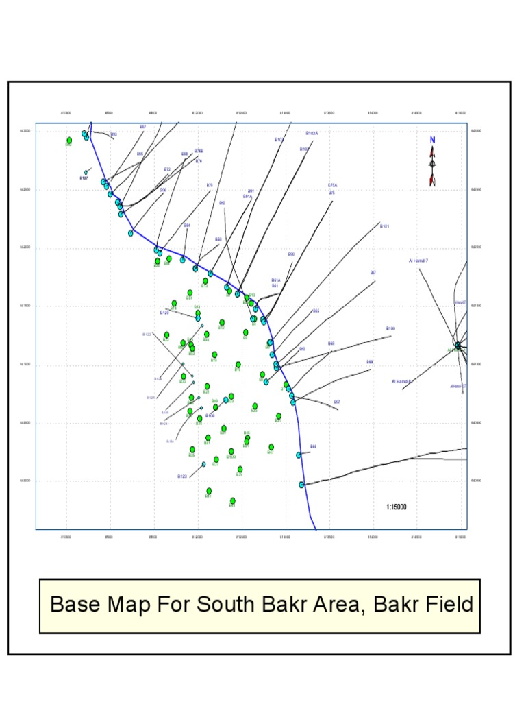 Base Map For South Bakr Area, Bakr Field: B102A B103 B76B B87 B93 | PDF ...