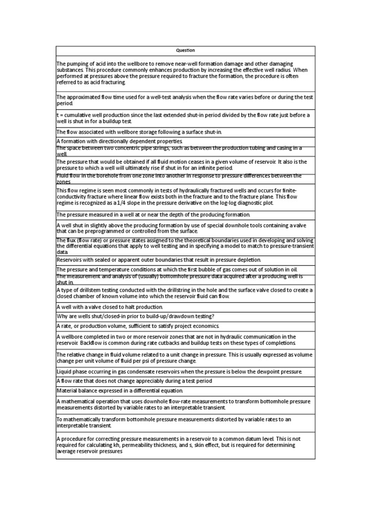 Well Testing Schlumberger Glossary | PDF | Petroleum Reservoir | Fluid ...