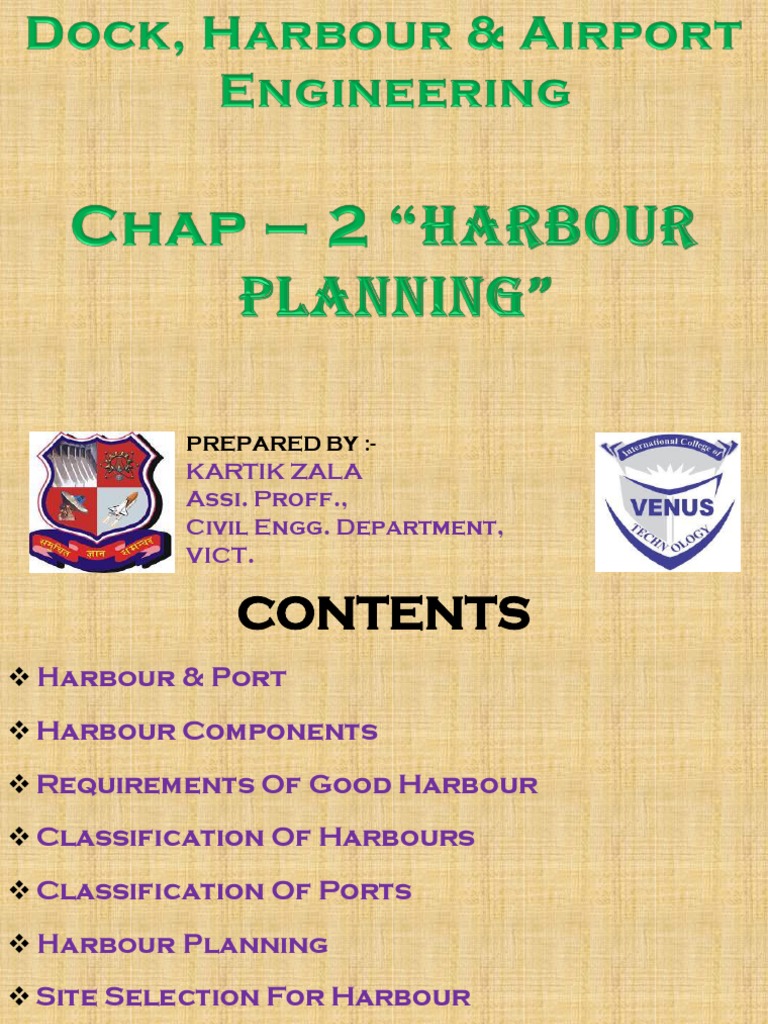 Chapter - 2. Harbour Planning | PDF | Tonnage | Wharf