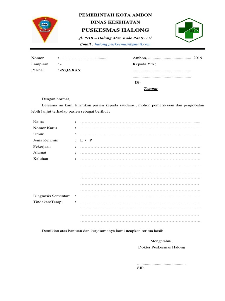 Form Rujukan Pasien IGD | PDF