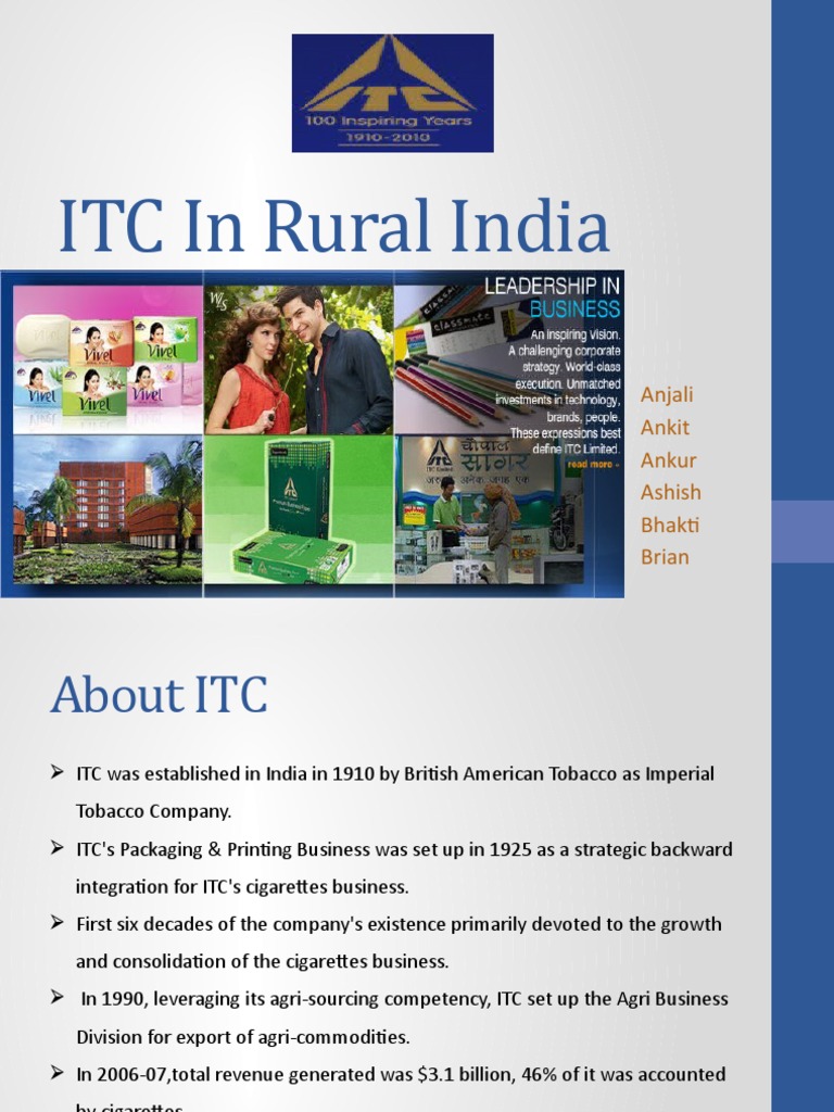 ITC in Rural India: Anjali Ankit Ankur Ashish Bhakti Brian | PDF ...