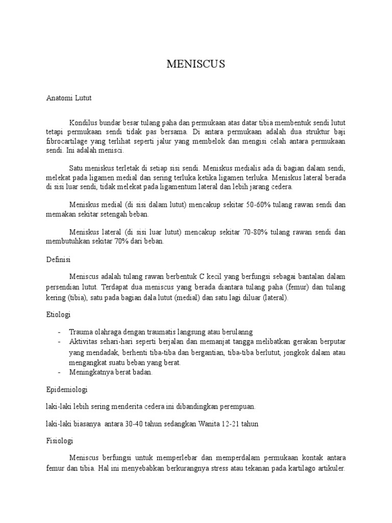Meniskus | PDF