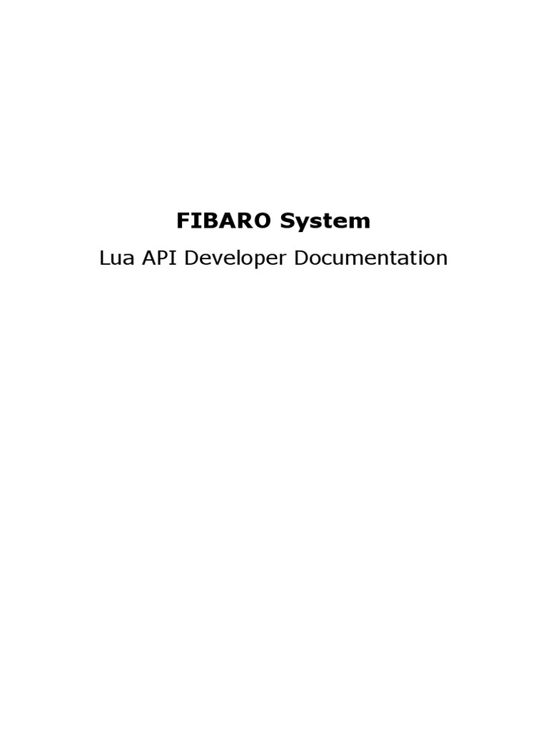 Fibaro System Lua API | PDF | Subroutine | Network Socket