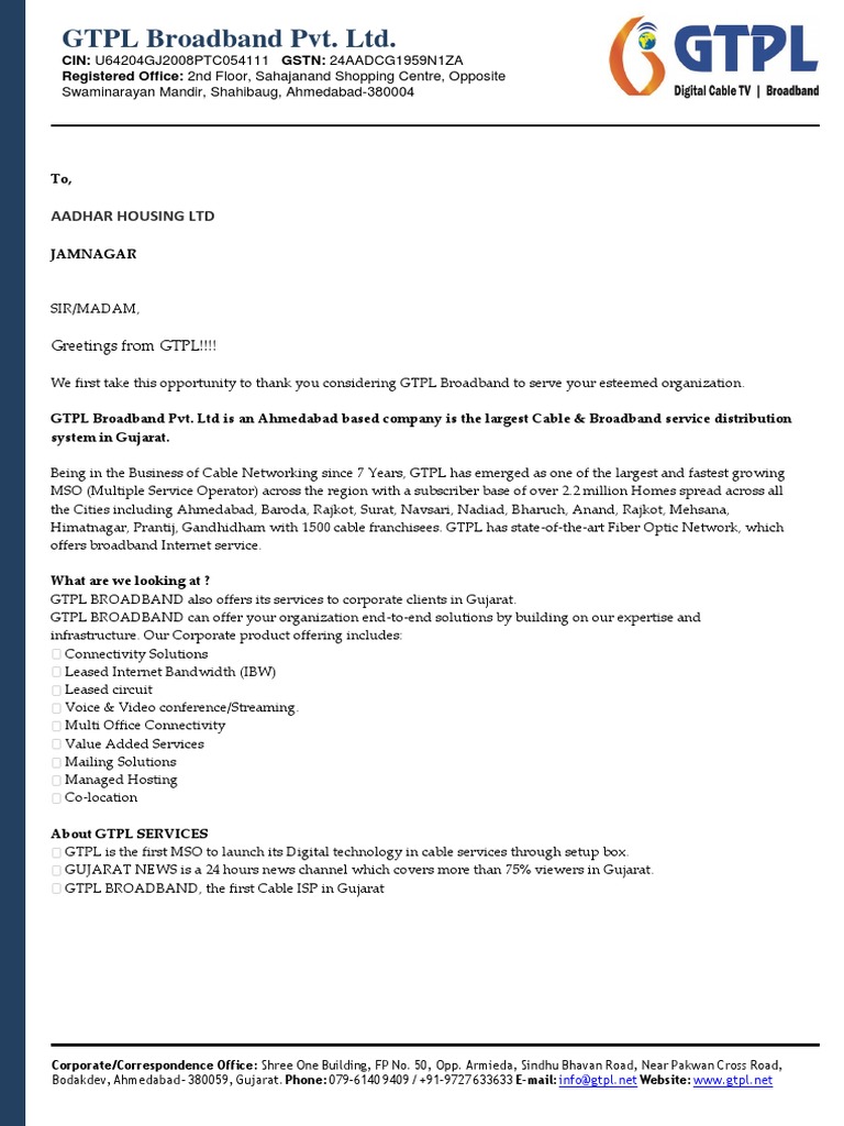 Quotation PDF | PDF | Broadband | Internet Access