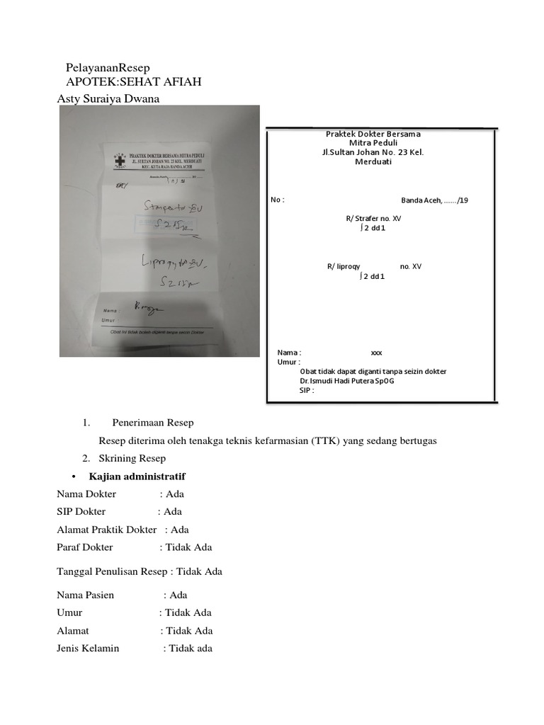 PelayananResep APOTEK | PDF