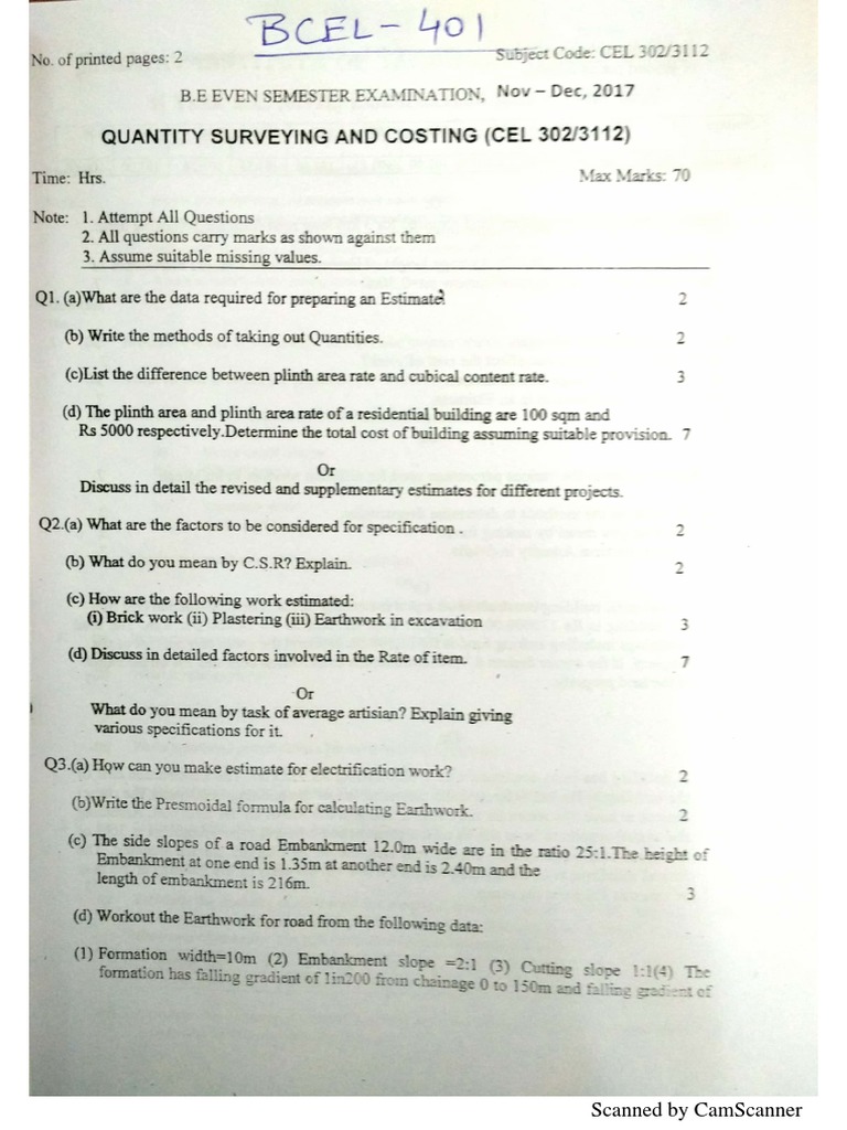 QSC Old Question Papers | PDF