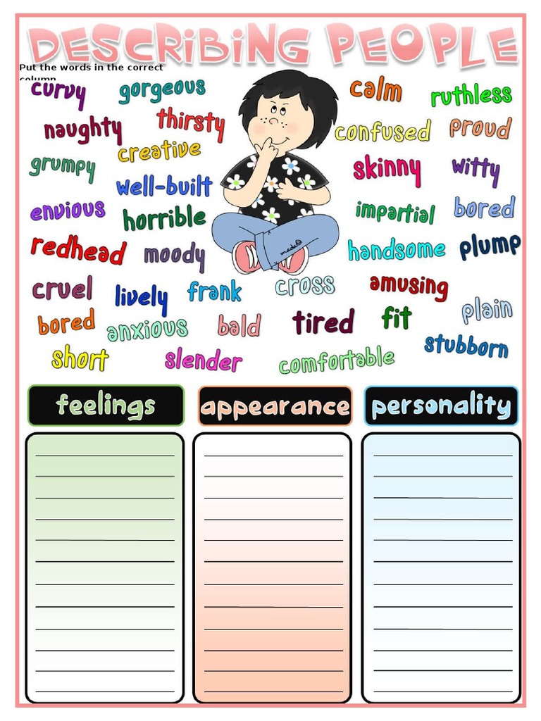 Describing People Matching Fun Activities Games - 38340 | PDF