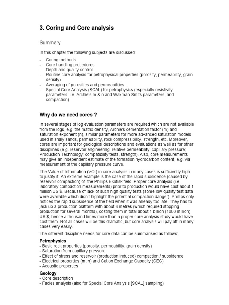 Core Analysis Petroskills | PDF | Porosity | Permeability (Earth Sciences)