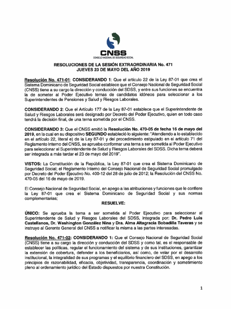Resolucion 471-02 TSS PDF | PDF