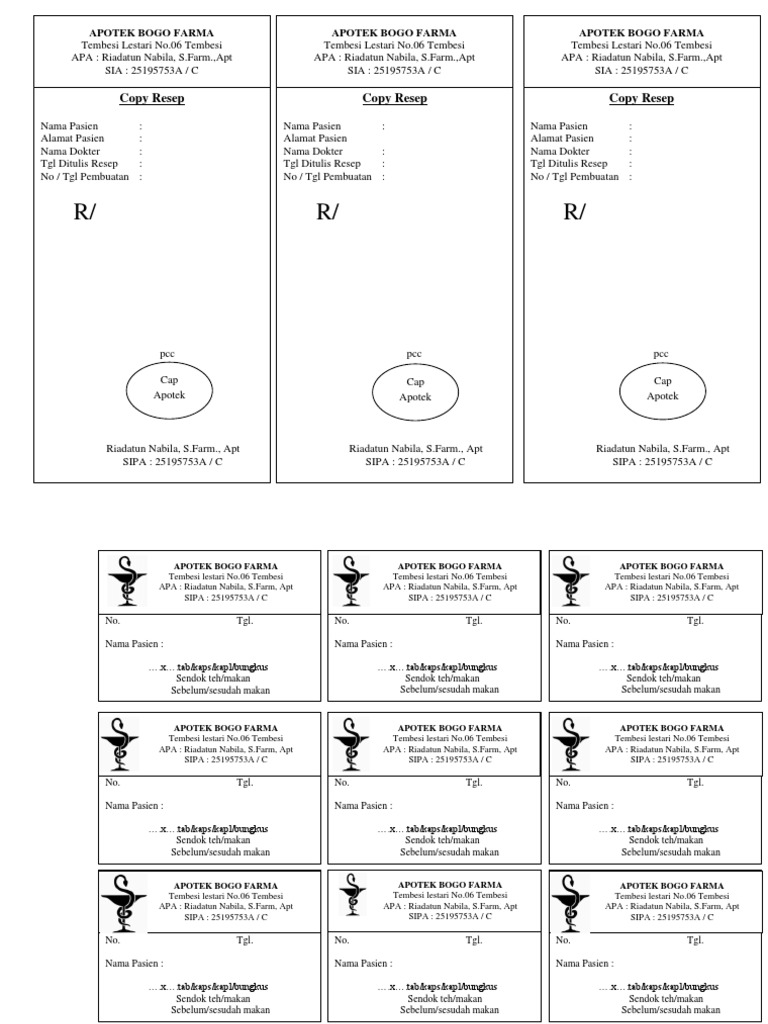 Contoh Copy Resep Etiket Putih Nabila | PDF
